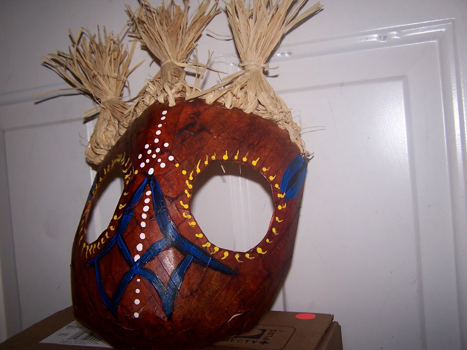 Lori's Page: This is my milk jug mask.