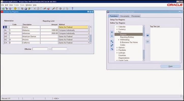 Oracle Applications: Oracle R12 Account Payables Screen Shots