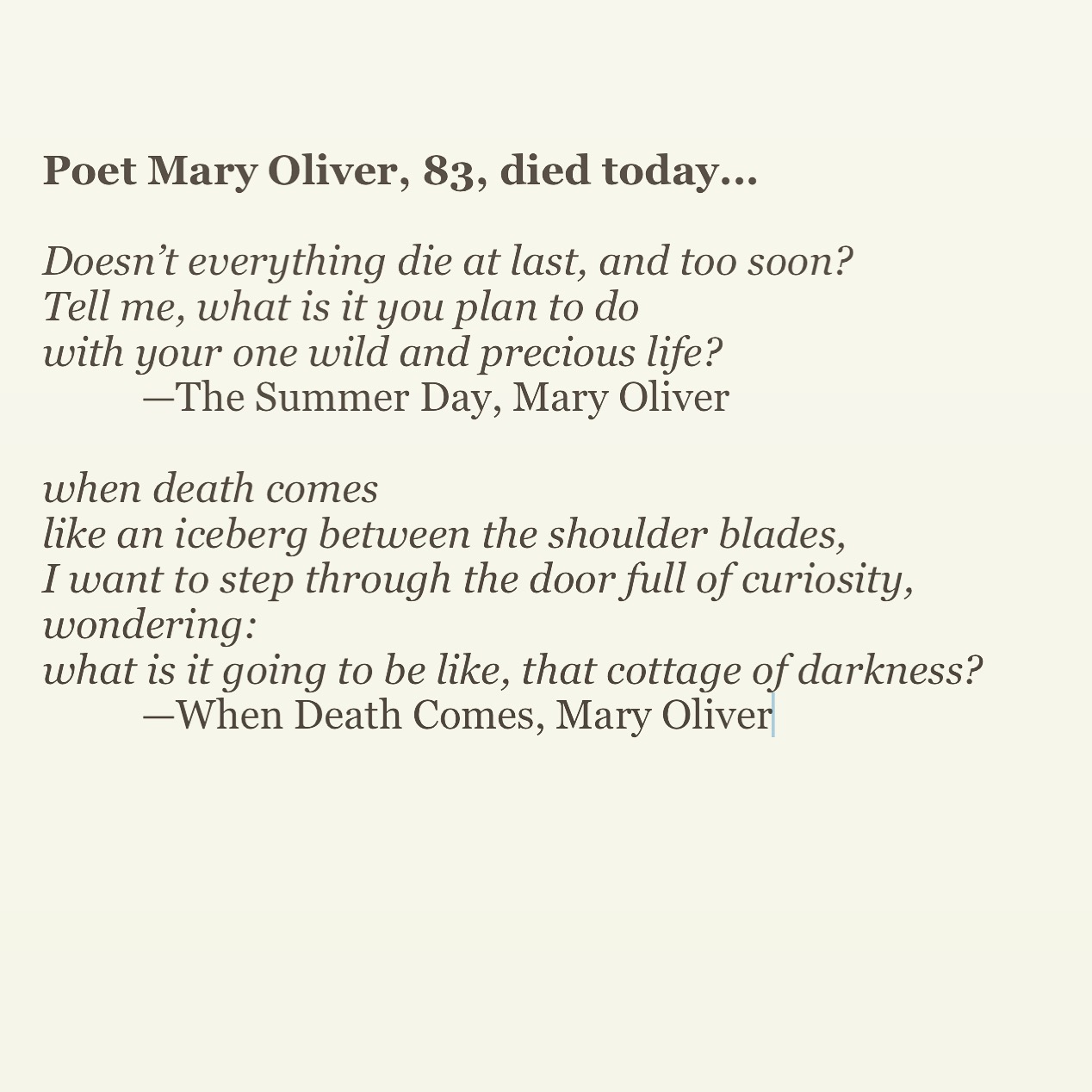 Mary Oliver Poem Where Does The Wind Come From Online | www.nviegi.net