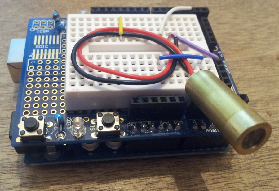 פיתוח תוכנה: Arduino Laser Pointer Guide