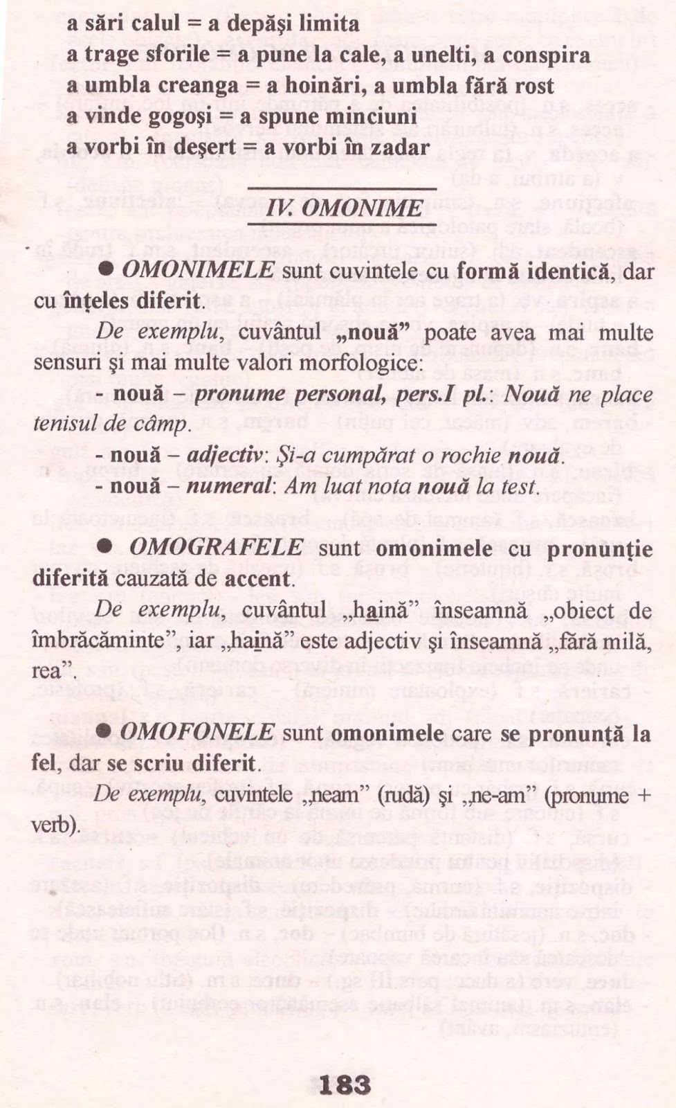 Greşeli din manuale: Omonime, omofone, omografe