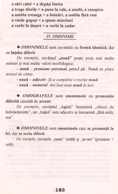 Greşeli din manuale: Omonime, omofone, omografe