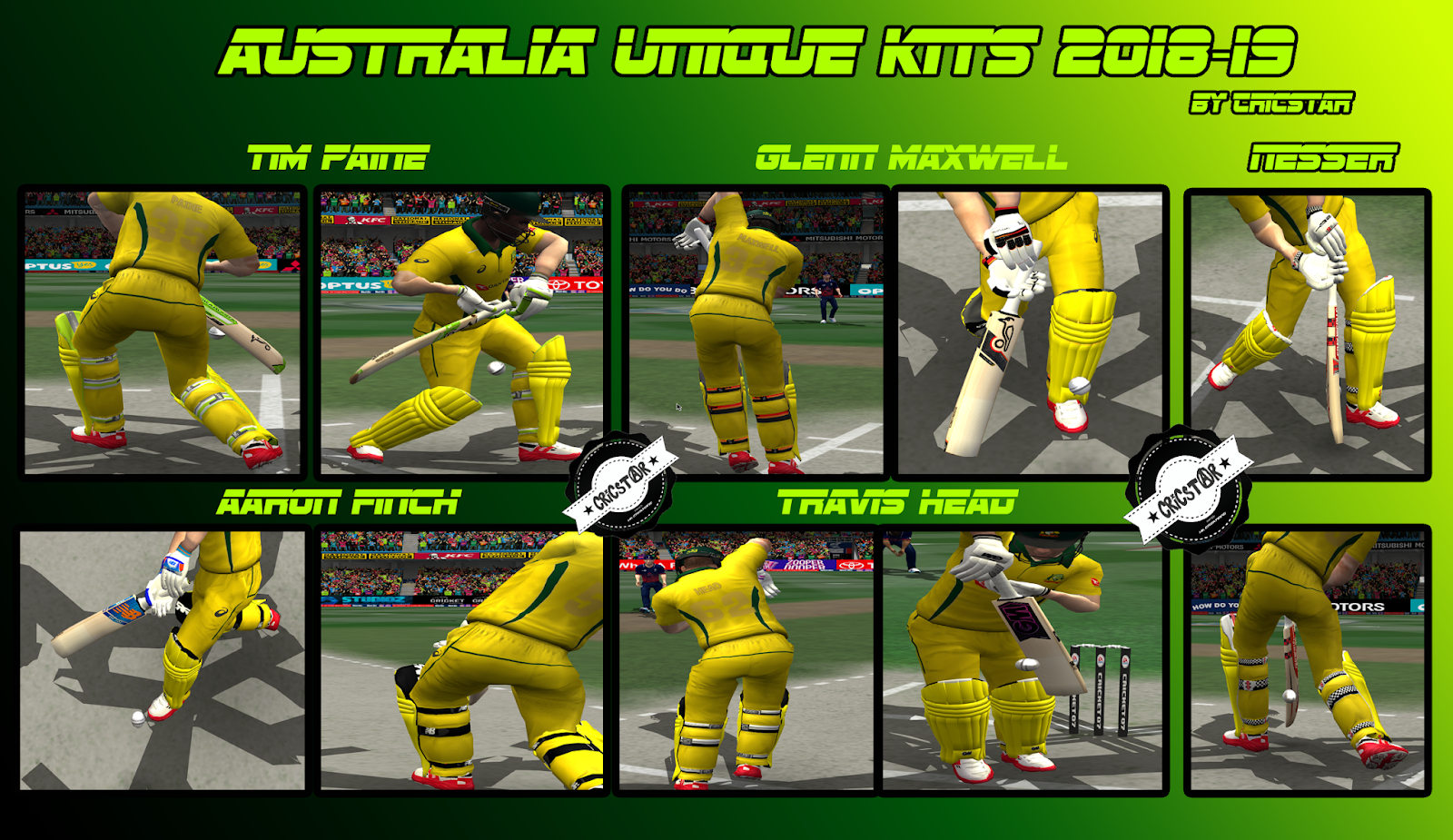 AUSTRALIA MEGA UNIQUE KITS 2018-19. - HA CRICKET ARENA