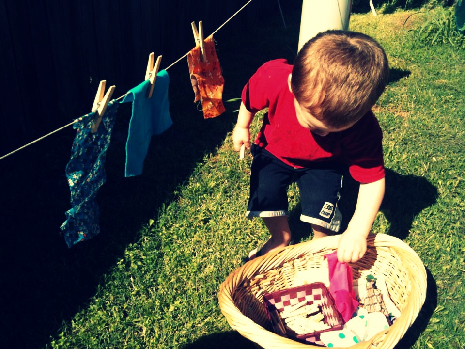 Beautiful Somehow: Fine Motor Practice: Clothesline Play