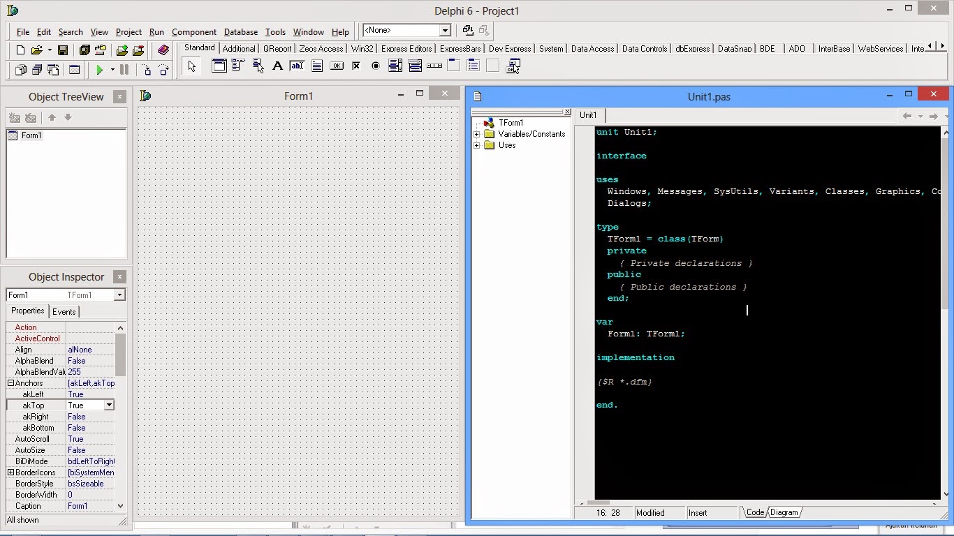 Mengenal GUI Borland Delphi