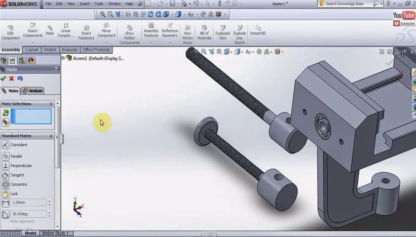 How to create Mechanical Clamp Vise With Download Link in Solidworks ...