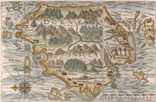 Borneo History: Old Borneo Map