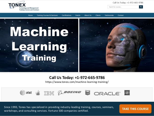 Machine Learning Training From Tonex Training Experts