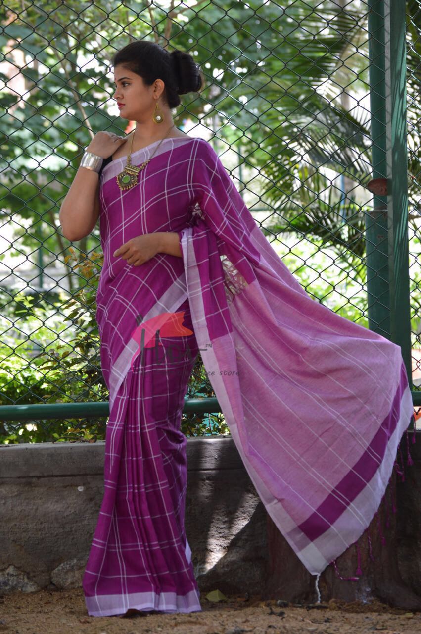 LINEN WITH NICE CHEX PRINT - FashionZone