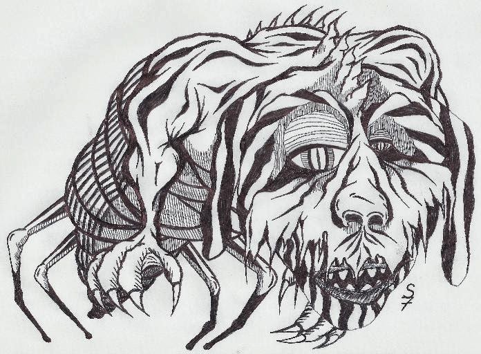 Samwise7RPG: A Bunch of Weird Monster Drawings