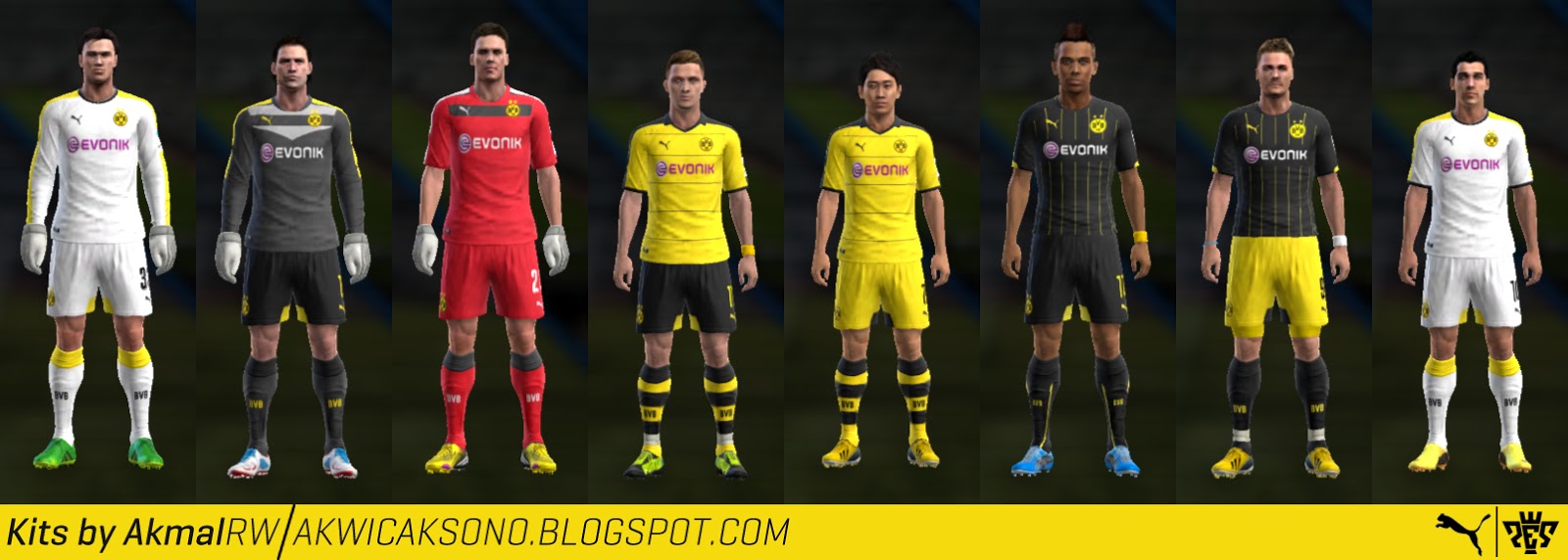 pes-modif: PES 2013 Borussia Dortmund 15-16 Kits by AkmalRW