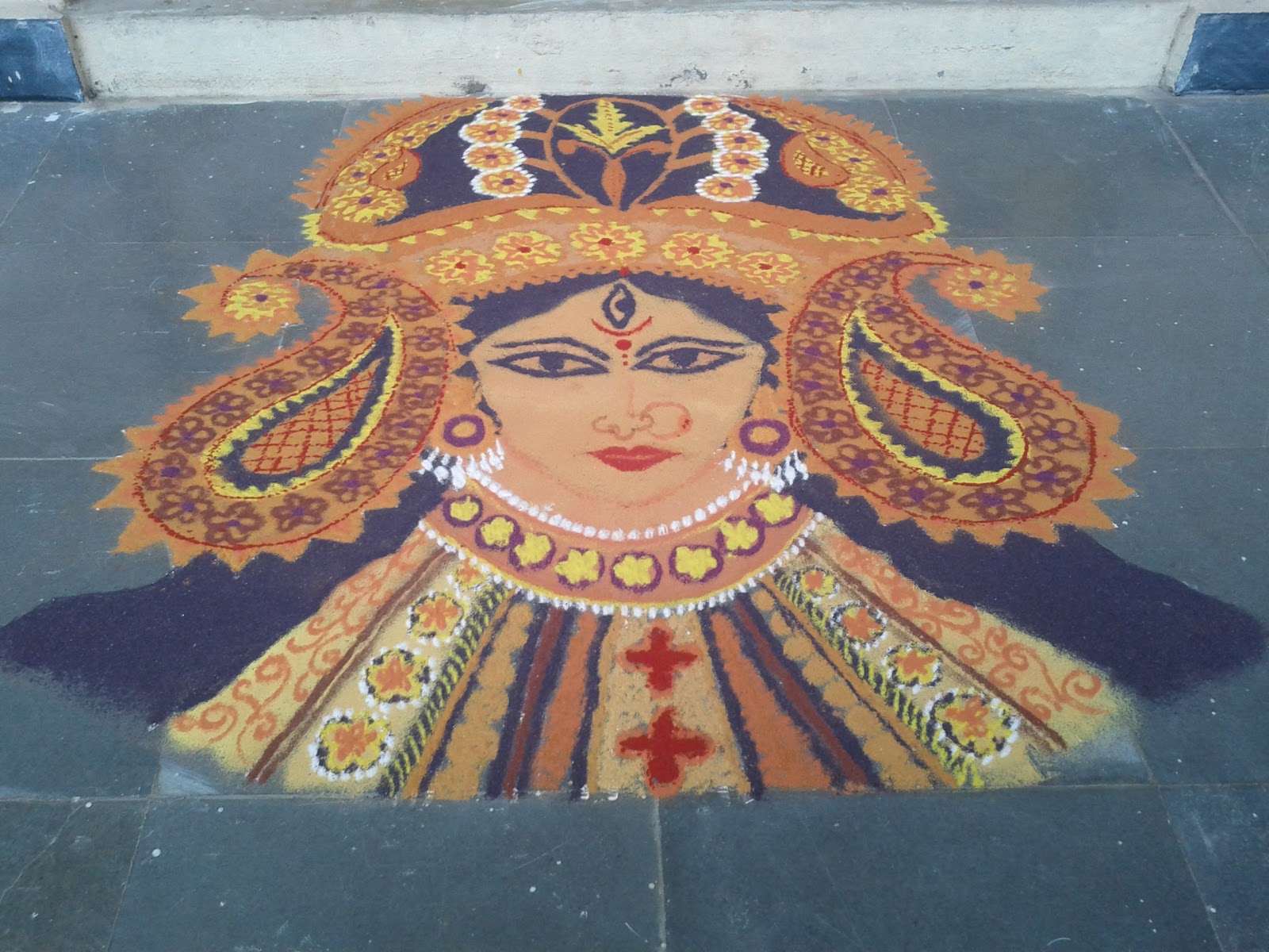 Hobby Crafts :): Goddess Durga rangoli