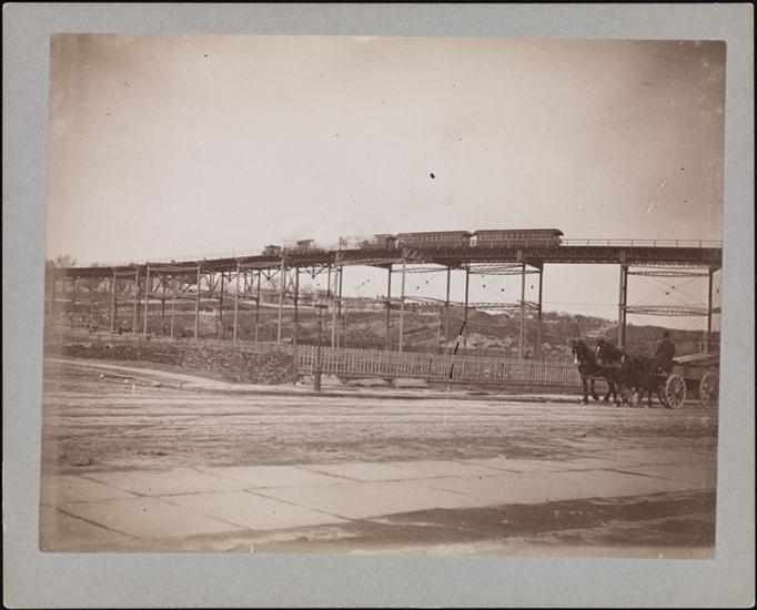 New York - History - Geschichte: Ninth Avenue Elevated Railway at 110th ...