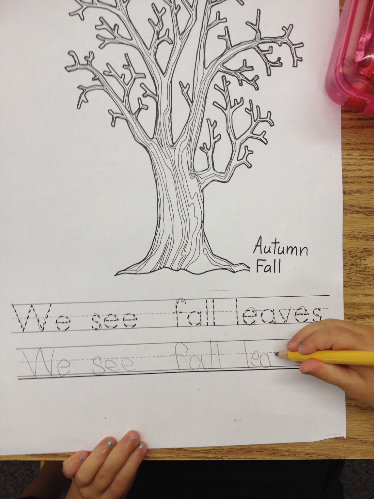 Fall Leaf Craft and Writing - Apples & ABC's