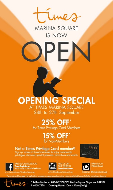 Times Bookstores Open New Concept Store at Marina Square | BPDGTravels ...