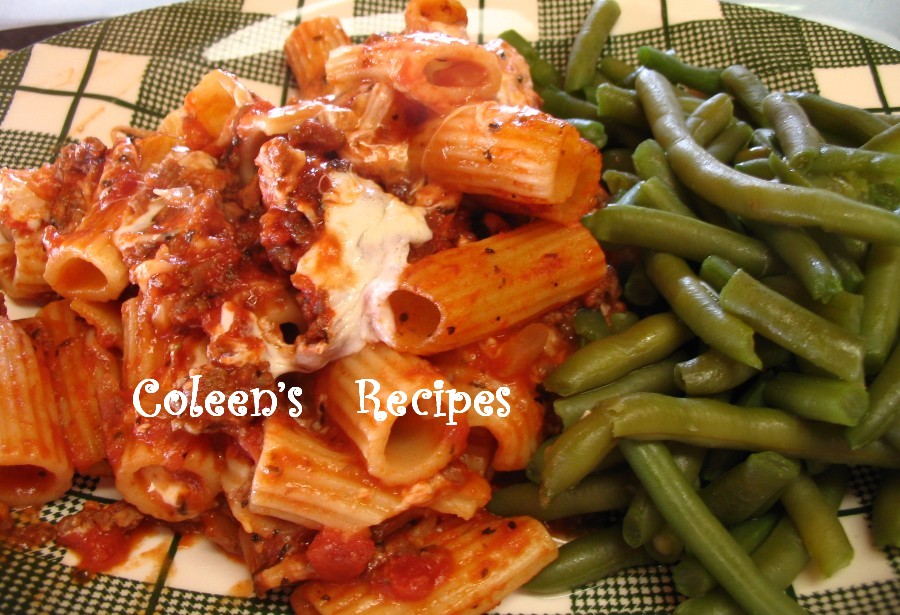 Coleen's Recipes: POTLUCK RIGATONI