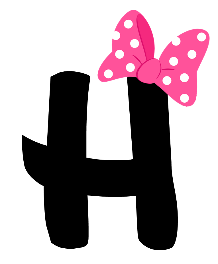 Coqueto Alfabeto Negro con Moño o Lazo de Minnie. - Oh my Alfabetos!