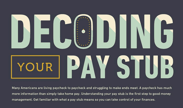 Decoding Your Pay Stub #infographic - Visualistan