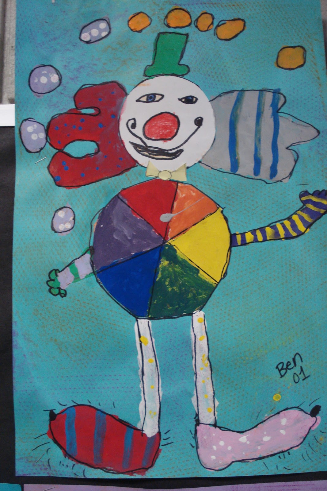 the creARTtivity spot: 1st Grade Color Wheel Clowns