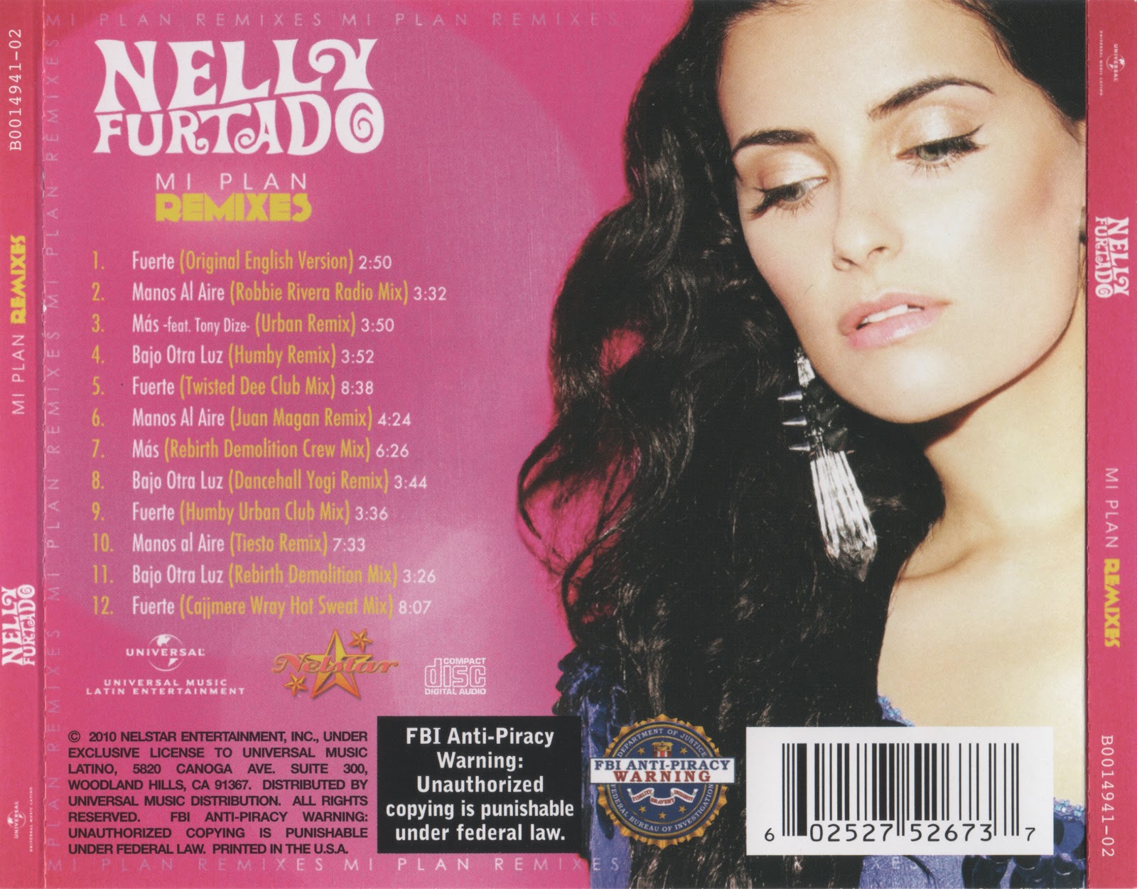 Album Artwork Booklet: Nelly Furtado - Mi Plan (Remixes)