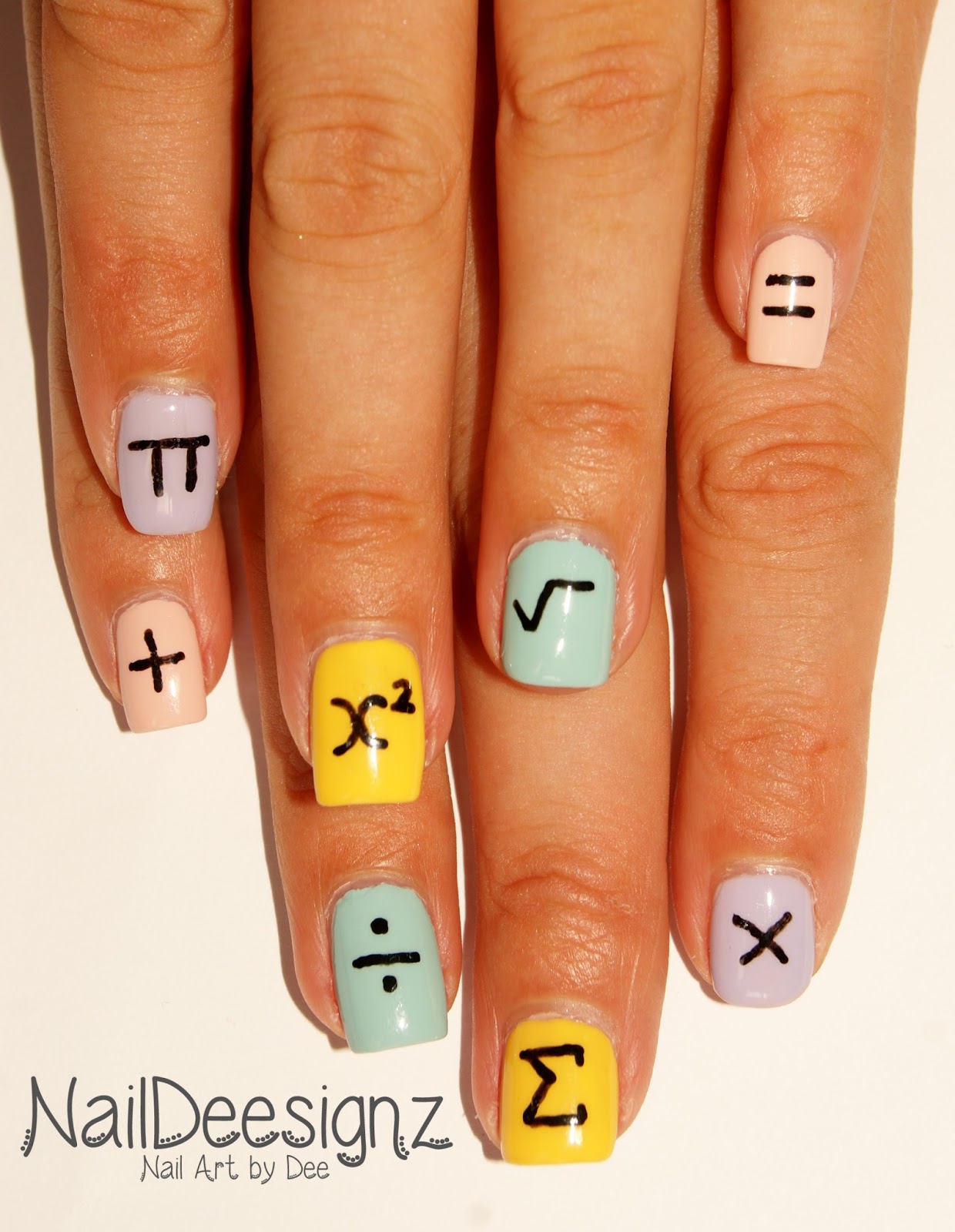 NailDeesignz: Back to School Maths Nail Art