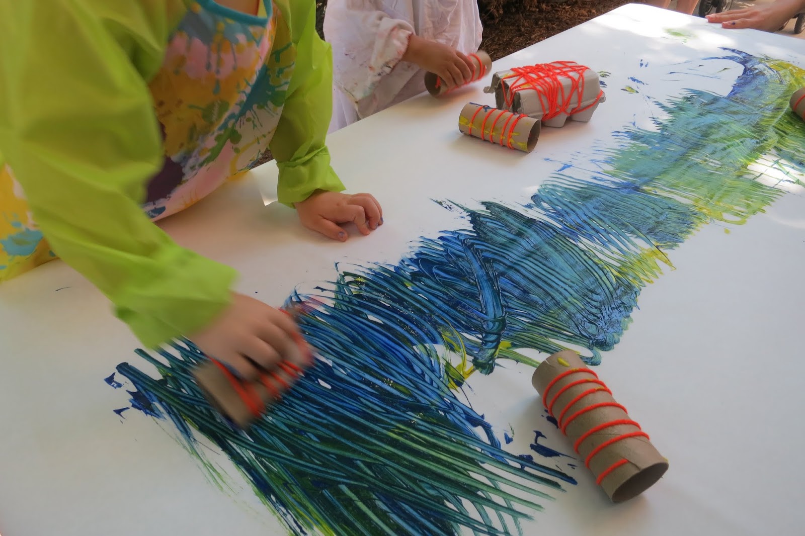 Toddler Art Class: String Painting : library makers