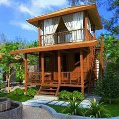 Rumah kayu bongkar pasang tipe 27 m2 MURAH