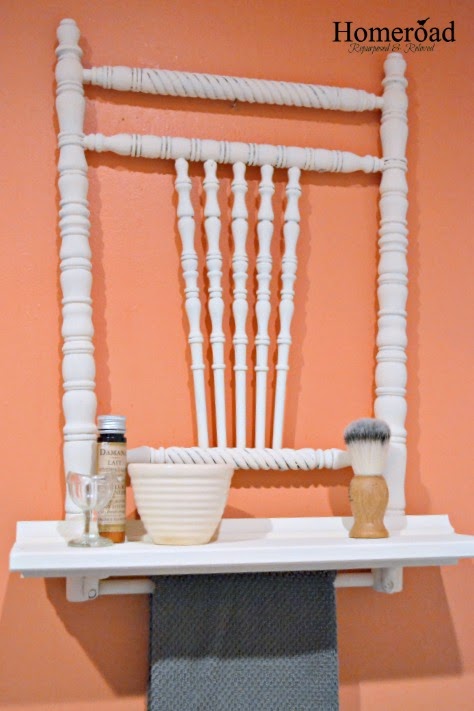 Antique Chair Back Shelf