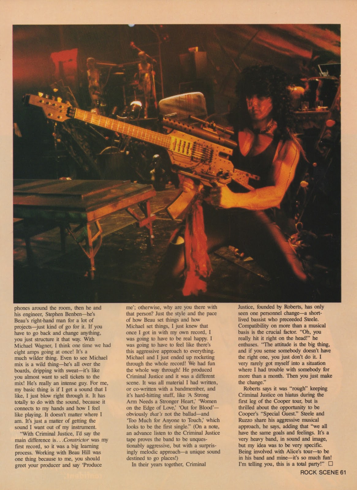 EvenSpot Speaks: 1987, Rock Scene, Criminal Justice/Kane Roberts