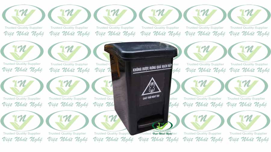 Thùng rác nhựa y tế 20 lít màu đen - Mua bán thùng rác nhựa giá rẻ uy ...