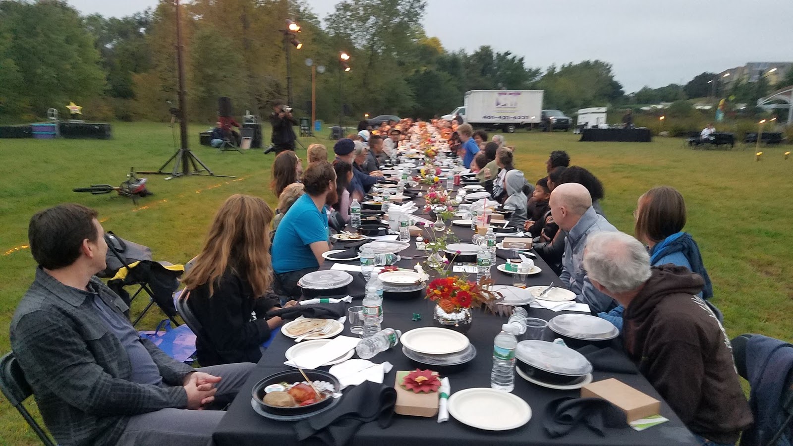 Community Dinner Table at Riverside Park