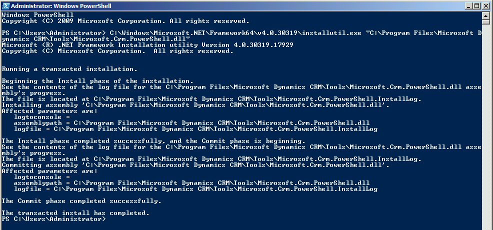 Microsoft Dynamics Crm Powershell ‘cmdlets Execution Sequence For Dynamics Crm