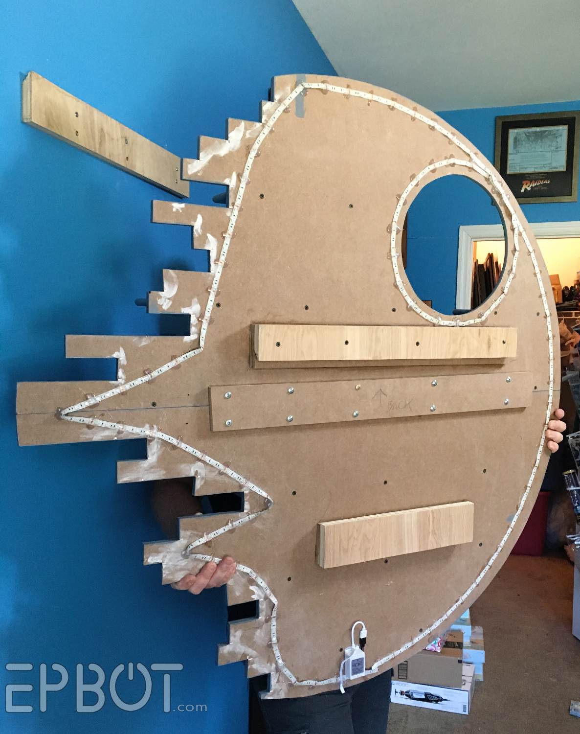 EPBOT: Our DIY Death Star Shelf Changes Colors! Come See!
