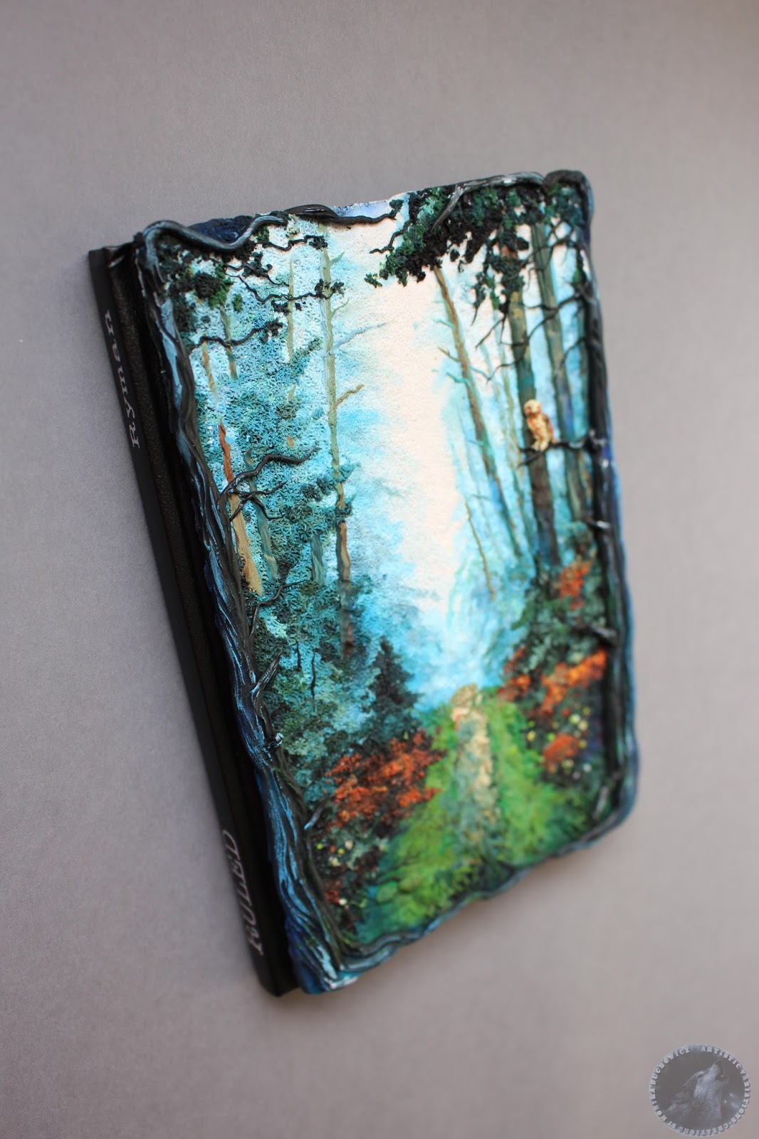 Artistic Variations: The woods polymer clay notebook cover