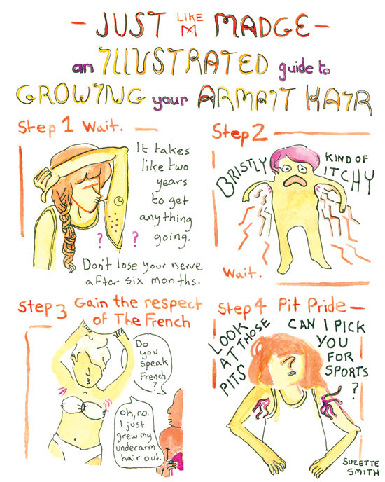 TEAMSUZETTE: Illustrated Guide to Growing Your Armpit Hair