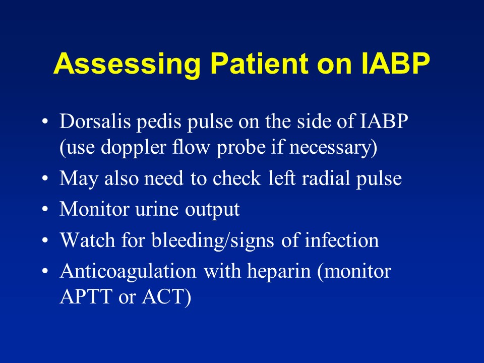 CVT Mohd Farid: Cardiac Support Devices Management Of Patient On IABP ...