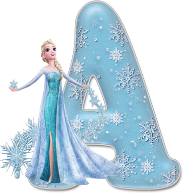 Alfabeto de Elsa con Vestido de Gala. - Oh my Alfabetos!