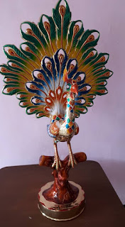 Patung Burung Merak - Toko Kerajinan Tembaga dan Kuningan Bondowoso