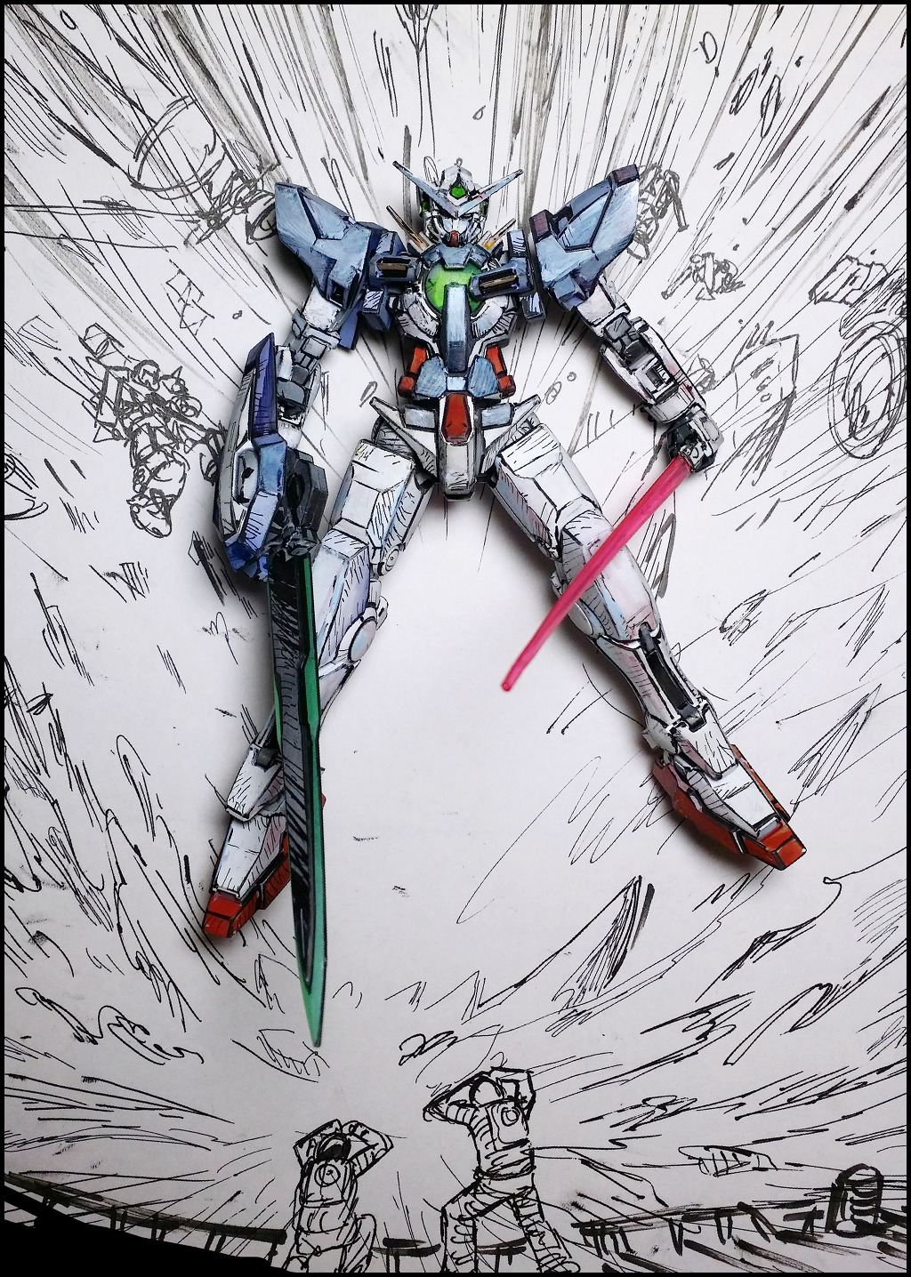 GUNDAM GUY: HG 1/144 Exia Repair, 0 Gundam, RX-78-2 Gundam [Manga Color ...