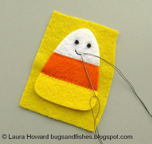 Bugs and Fishes by Lupin: How To: Felt Candy Corn Ornaments