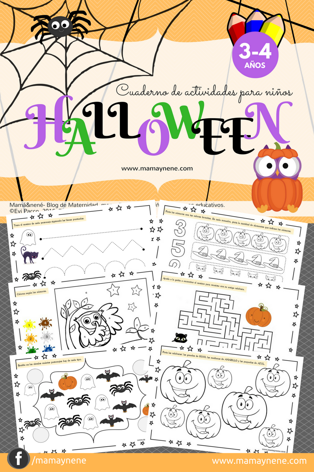 Halloween: cuaderno de actividades para niños. | Mamá y nené ...