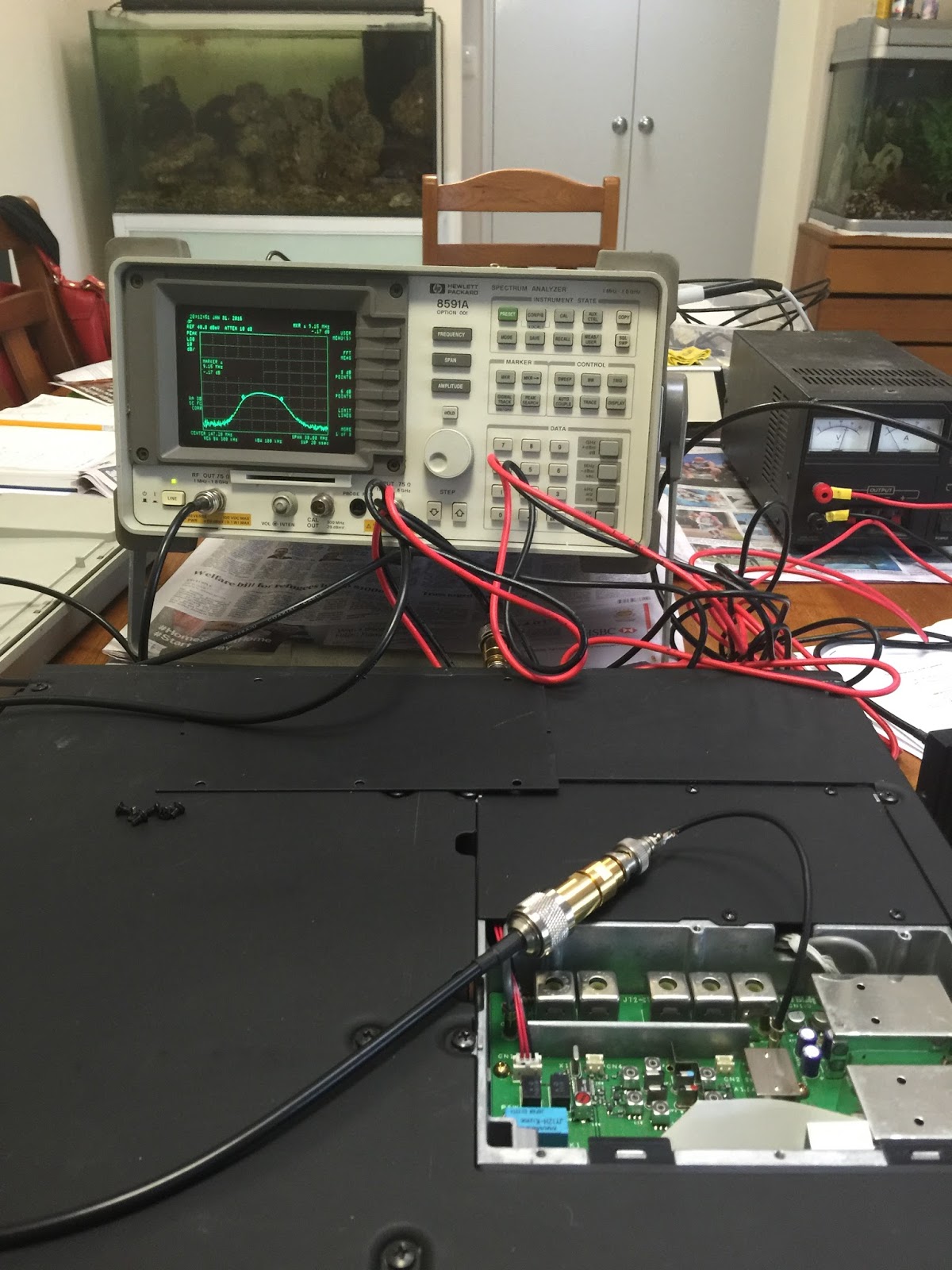 Tuning the receiver front-end of a Kenwood TKR-750 repeater