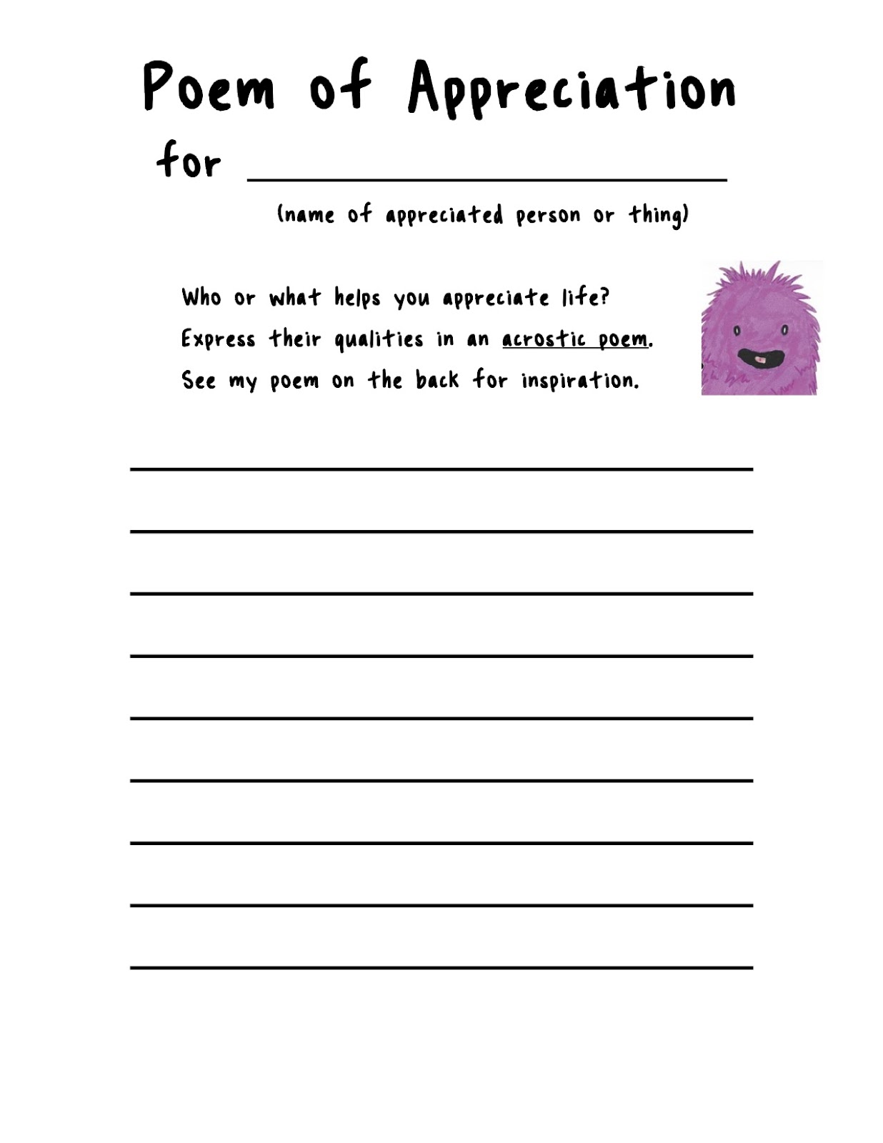 My Name is Moon Sky: How to Show Appreciation