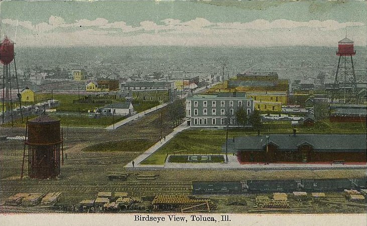 Towns and Nature: Marshall C: Toluca, IL: Coal Mines and Santa Fe Depot