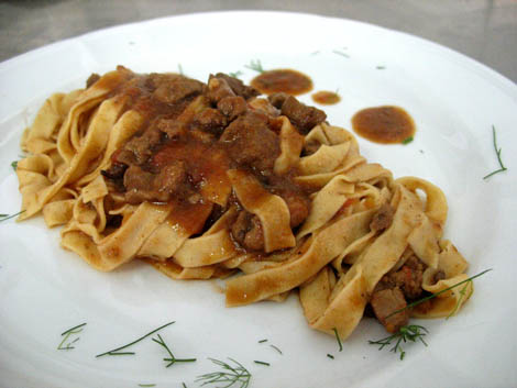 Tagliatelle con Ragù de Pato - Recetas Italianas