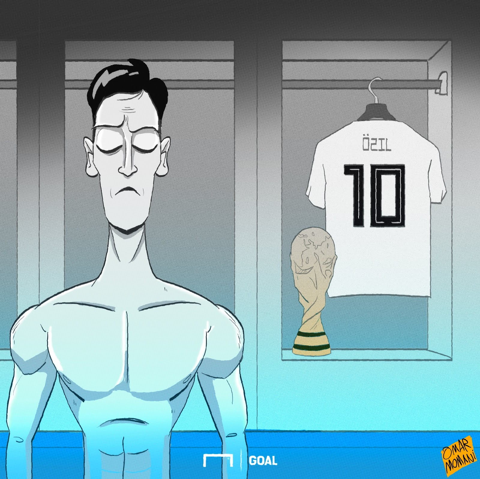 Omar Momani cartoons: Ozil retires from Germany duty. 🇩🇪