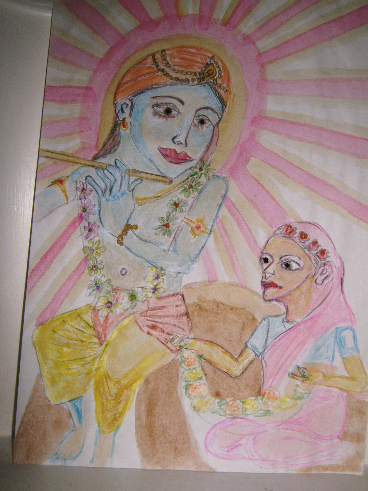 Collector's Cards: Lord Krishna with devotee.