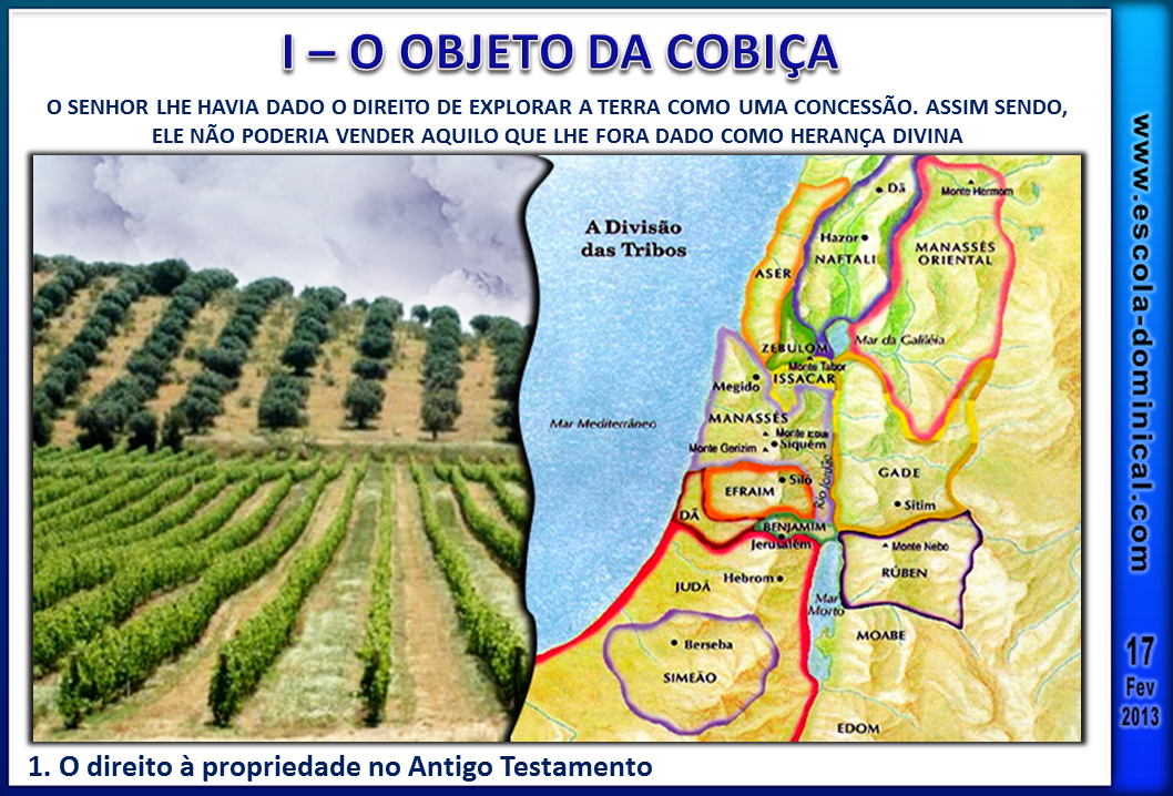 VÍDEOS E SLIDES - LIÇÃO 7 – A VINHA DE NABOTE / SUBSÍDIOS | PROF ...