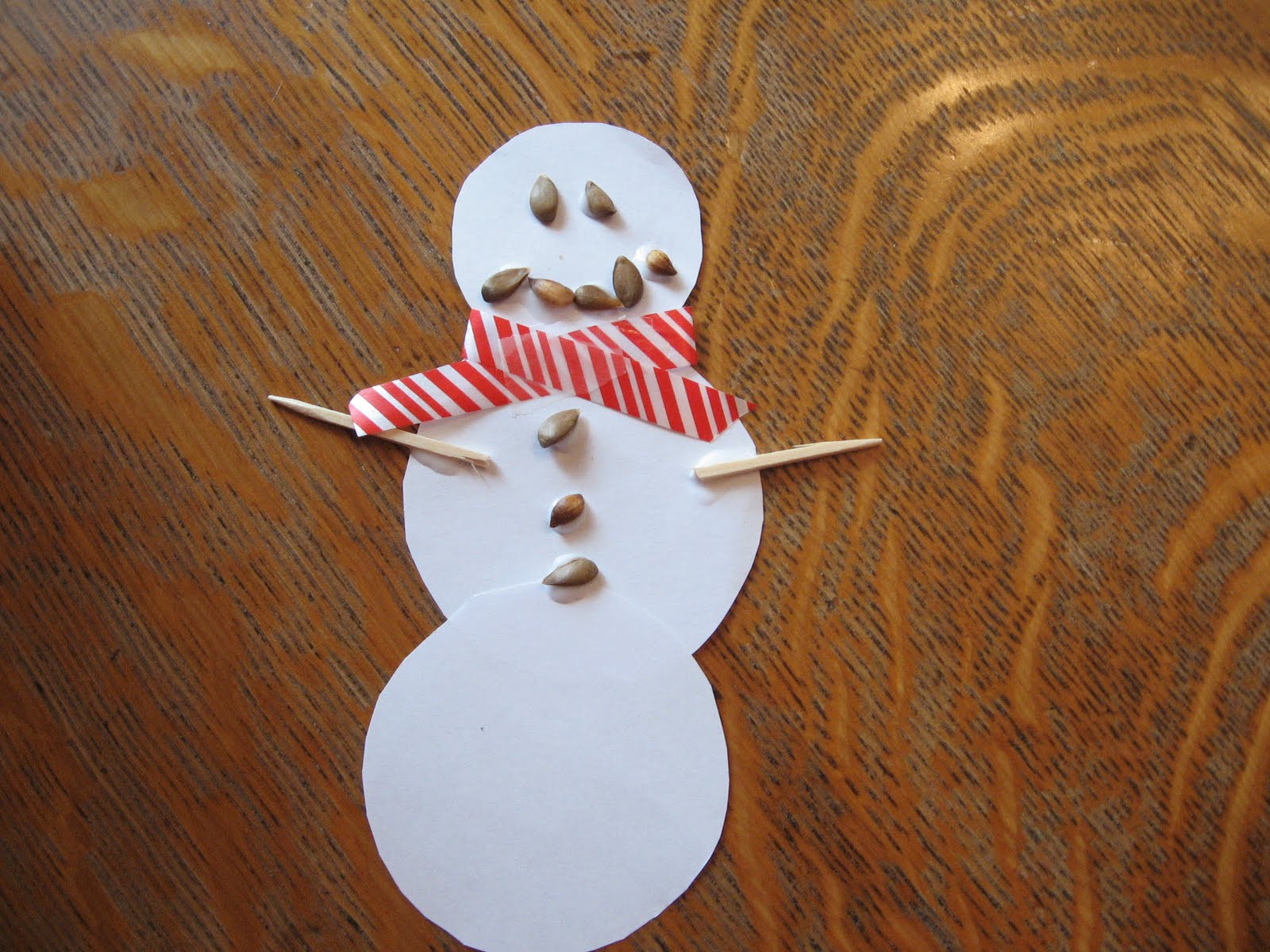 Almost Unschoolers: Making Paper Snowmen With Max and Mo