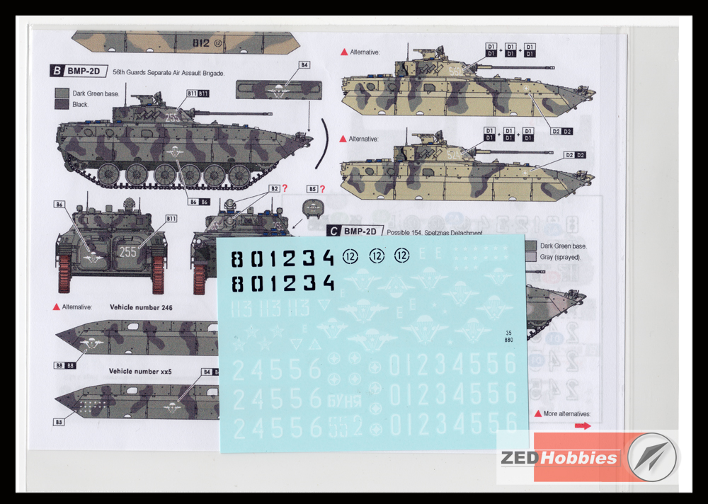 ZED Hobbies: Review: Star Decals Soviet in Afghanistan Pt.4. BMP-2D 1/ ...